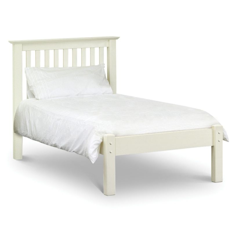 Barsa White 3'0 Single Low Foot-End Bed - Balham Beds